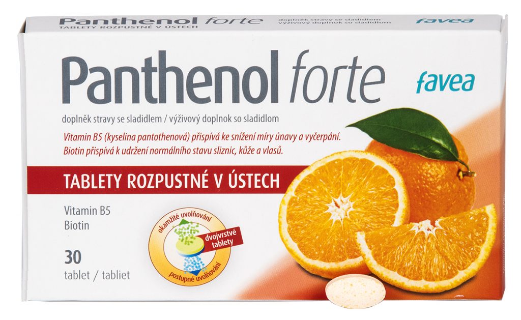 ﻿PANTHENOL FORTE tablety rozpustné v ústech - Favea Plus